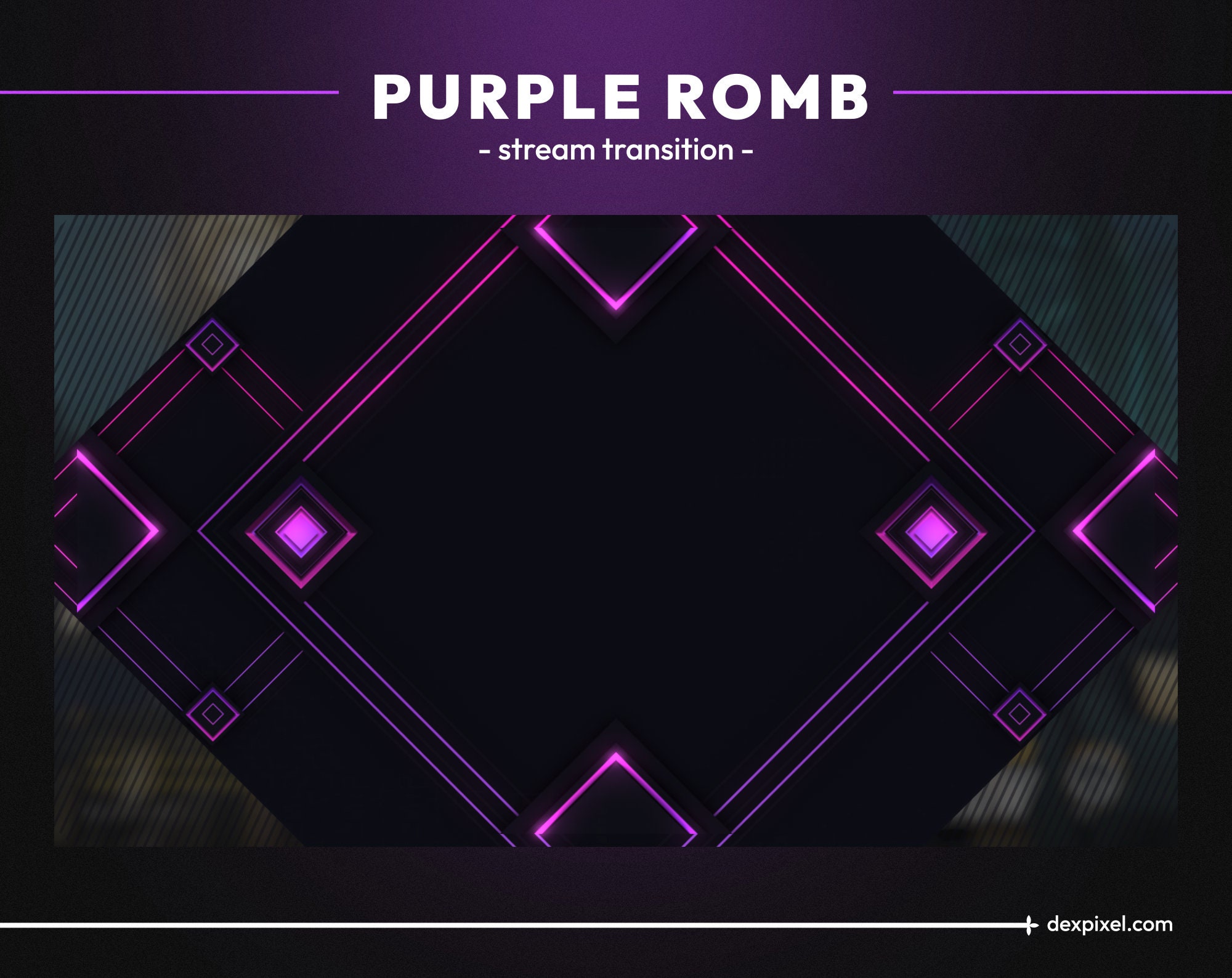 Purple Romb Sci-fi Stream Scene Transition | Blue OBS Stinger ...