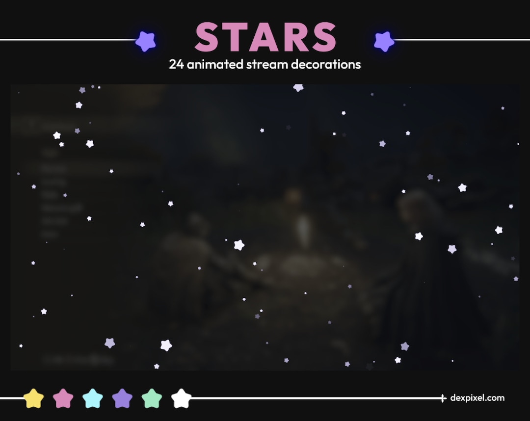 Animated Stars Stream Decoration | 24 Animated Falling Stars Animated ...