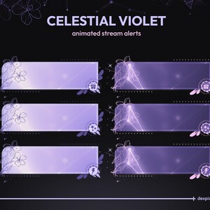 Celestial Violet Purple Pastel Animated Alerts | Violet Twitch Alerts ...