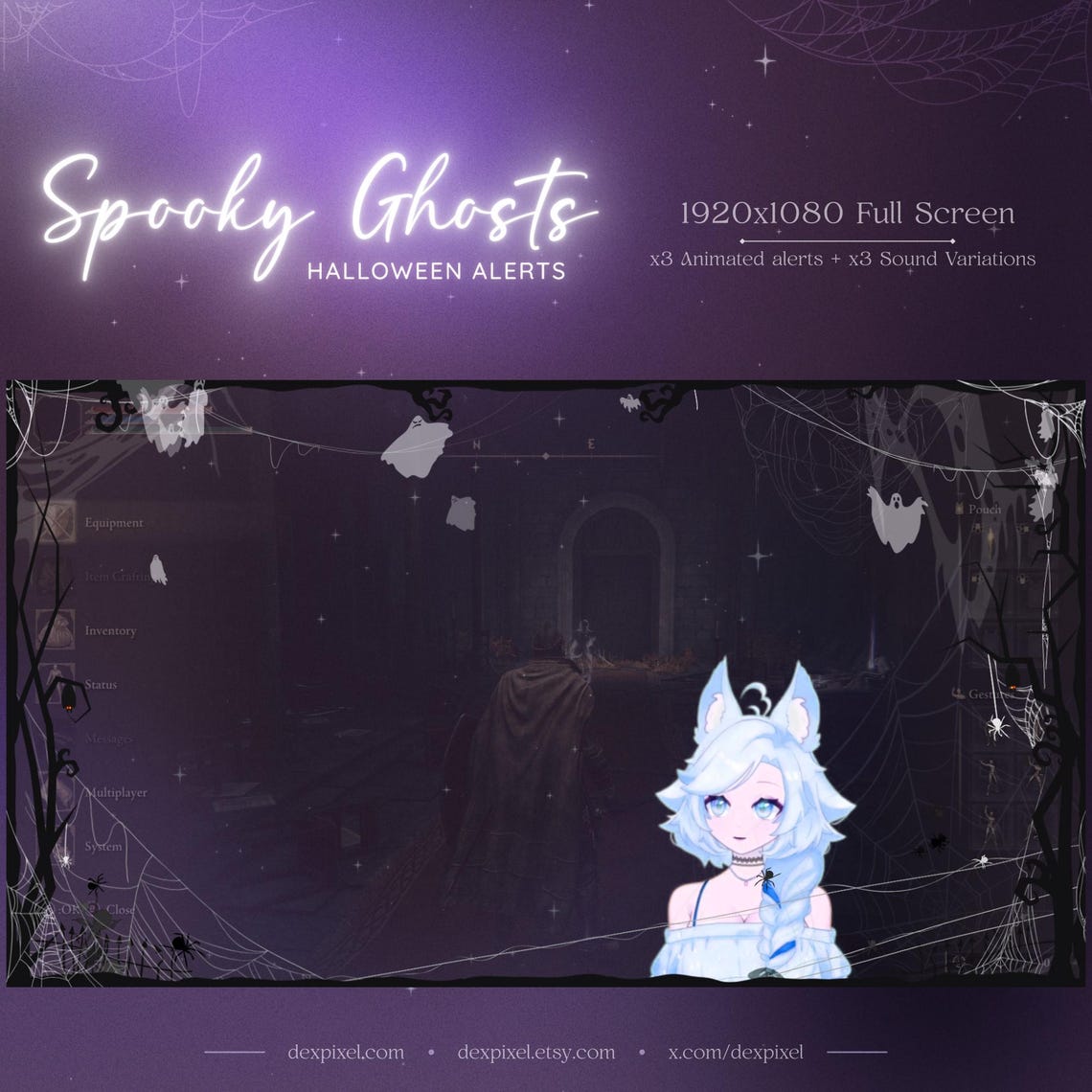 Spooky Ghosts Animated Stream Alerts | Halloween Twitch, Vtuber - Etsy