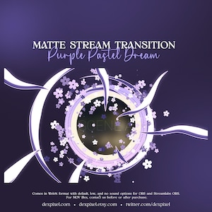 Purple Purple Dream Animated Stream Pack | Celestial Flower Chatting ...