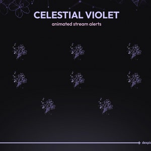 Celestial Violet Purple Pastel Animated Alerts | Violet Twitch Alerts ...