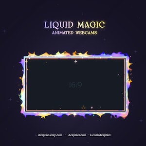 Rainbow Neon Cute Animated Liquid Magic Stream Webcam | Pastel Twitch ...