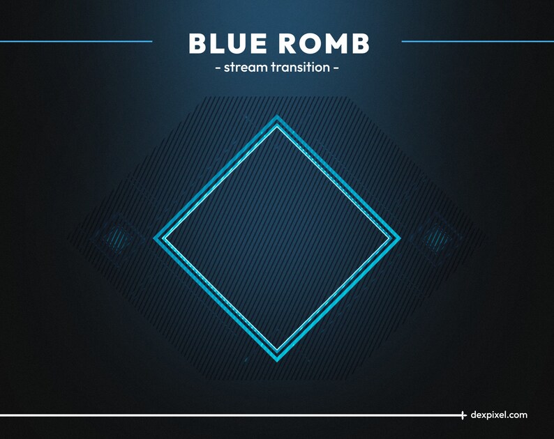Blue Romb Sci-fi Stream Scene Transition | Blue OBS Stinger | Abstract ...