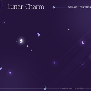 Pastel Purple Blue Lunar Charm Stream Transition | Beautiful Vtuber ...