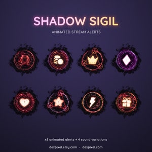 Shadow Magic Sigil Rune Signs Animated Stream Alerts | X8 Magical ...