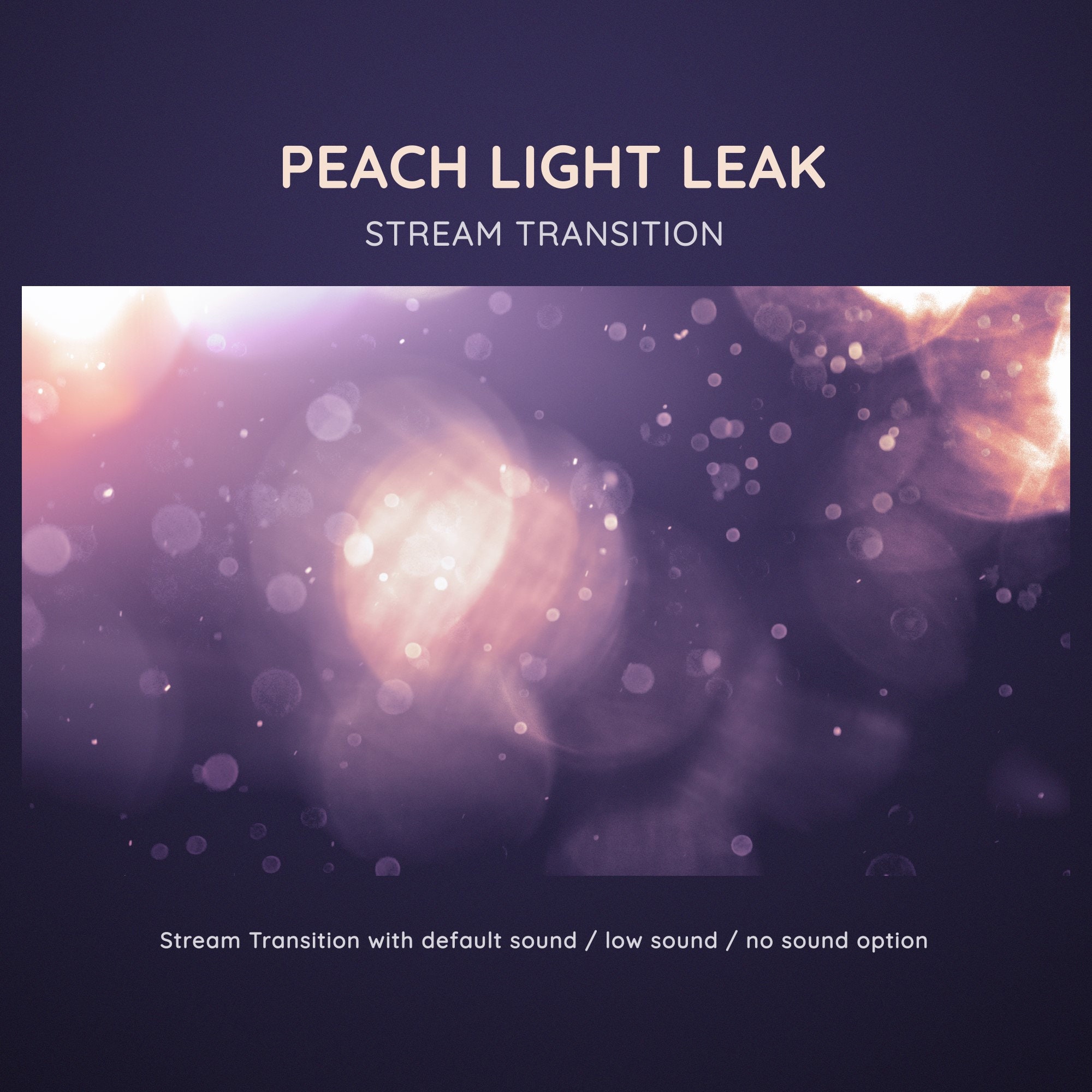 Pastel Peach Light Leaks Stream Transition | Beautiful Bokeh Animation ...