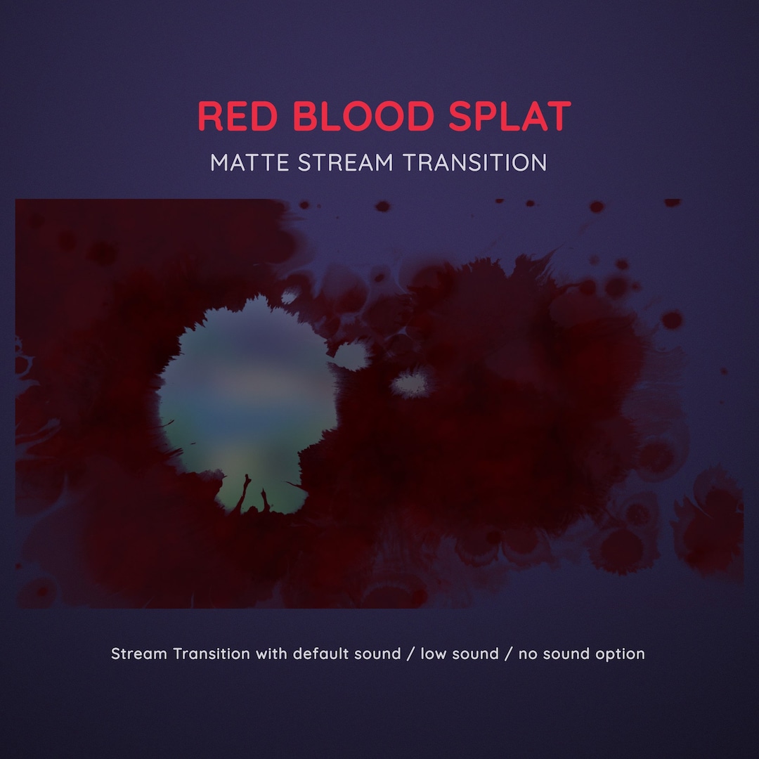 Red Blood Splat Ink Matte Stream Transition | Halloween Spooky ...