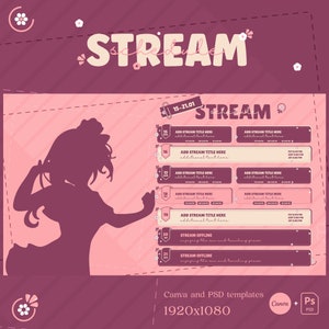Pastel Pink Stream Schedule | Vtuber Schedule | Simple Weekly Schedule ...