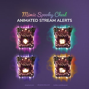 Spooky Mimic Chest Animated Stream Alerts | Twitch, Streamlabs ...
