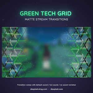 Glitch Grid Tech Green Technology Stream Transition | Glitchy Futuristic and Edgy Stinger | SCI ...