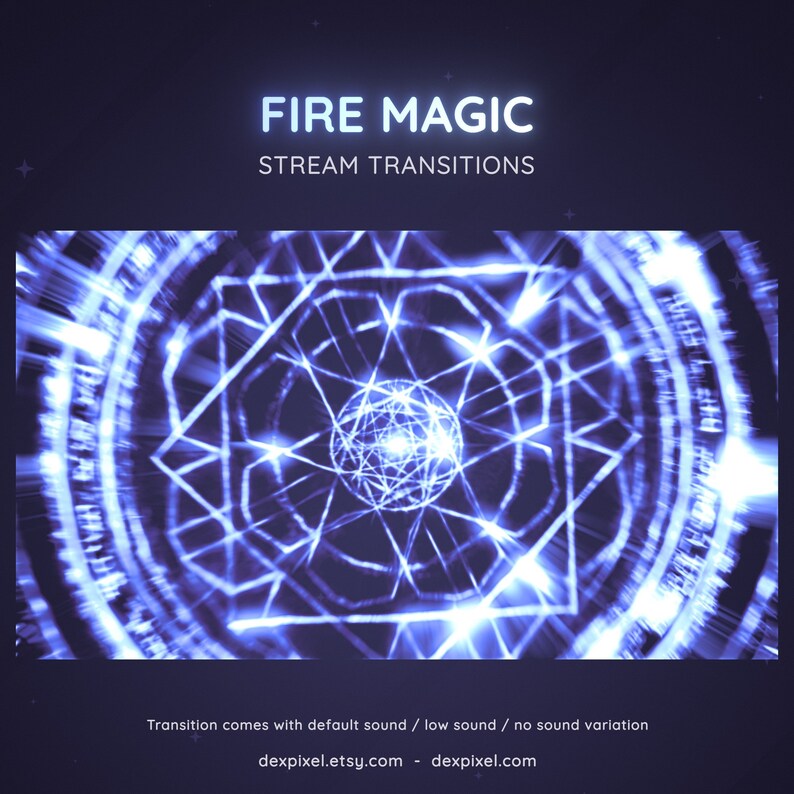 Blue Fire Magic Seal Stream Transition | Animated Stinger (webm ) - Etsy