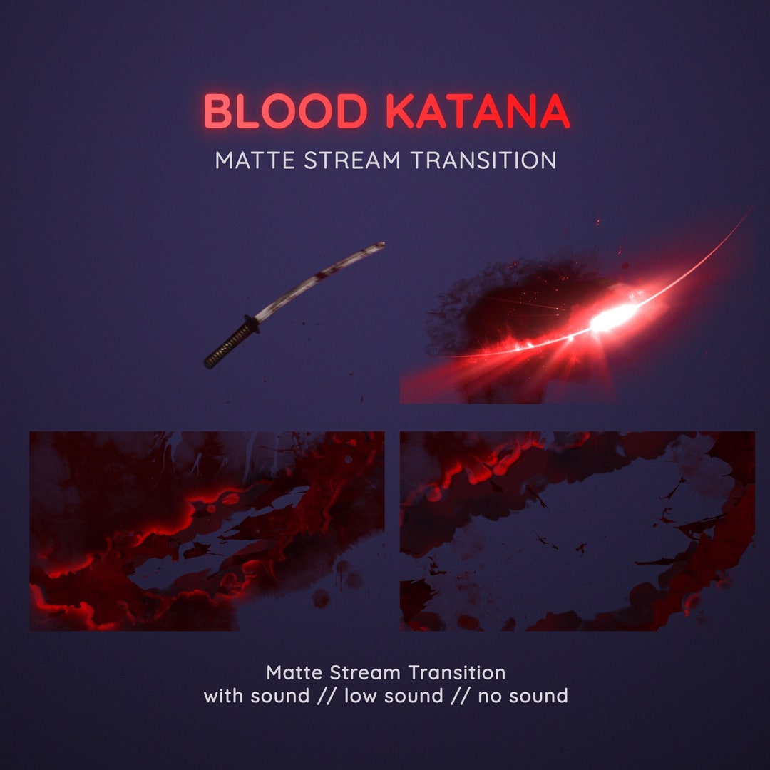 Blood Katana Horror Matte Stream Transition | Halloween Spooky Transition | Scary Horror Bloody ...