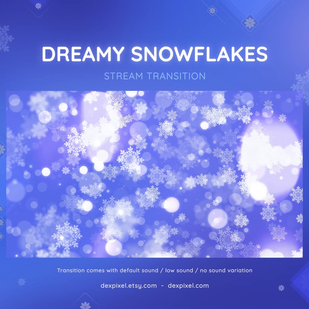 Dreamy Snowflake Pastel Purple Blue Stream Transition | Winter Bokeh ...