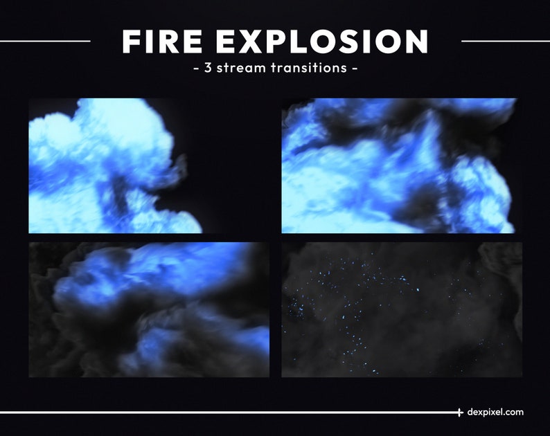 Fire and Smoke Explosion Stream Twitch Transition Smoke - Etsy
