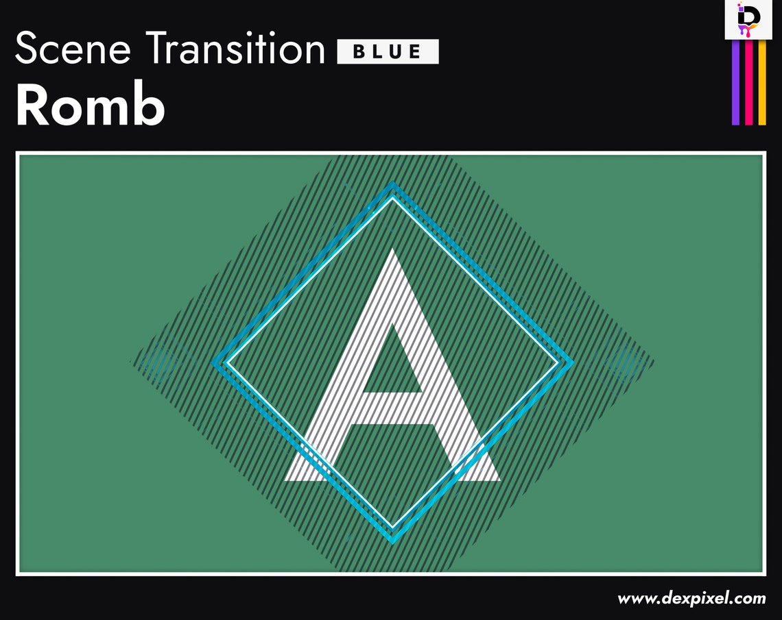 Blue Romb Sci-fi Stream Scene Transition. Blue OBS Stinger. - Etsy