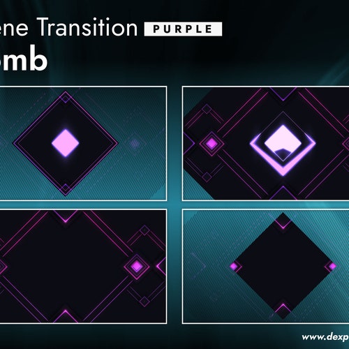 Purple Romb Sci-fi Stream Scene Transition. Purple OBS - Etsy