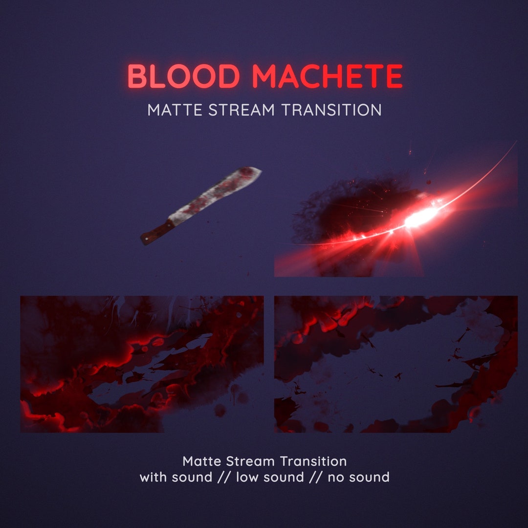 Blood Machete Horror Matte Stream Transition | Halloween Spooky ...