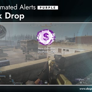 Purple and White Ink Drop Animated Alerts for Streaming on - Etsy