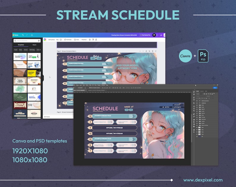 Glowing Stars Stream Schedule | Vtuber Schedule | Simple Weekly ...