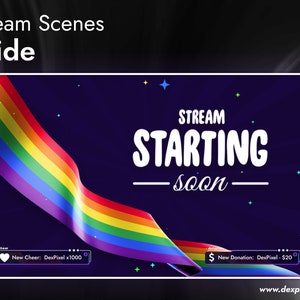 Pride Rainbow Colors Twitch Stream Scenes. Twitch Animated - Etsy