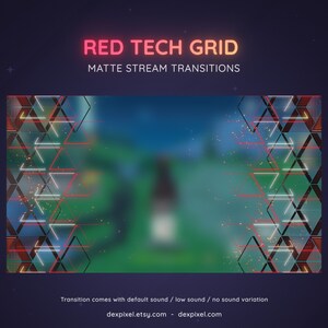 Grid Tech Red Orange Stream Transition | Glitchy Futuristic and Edgy ...
