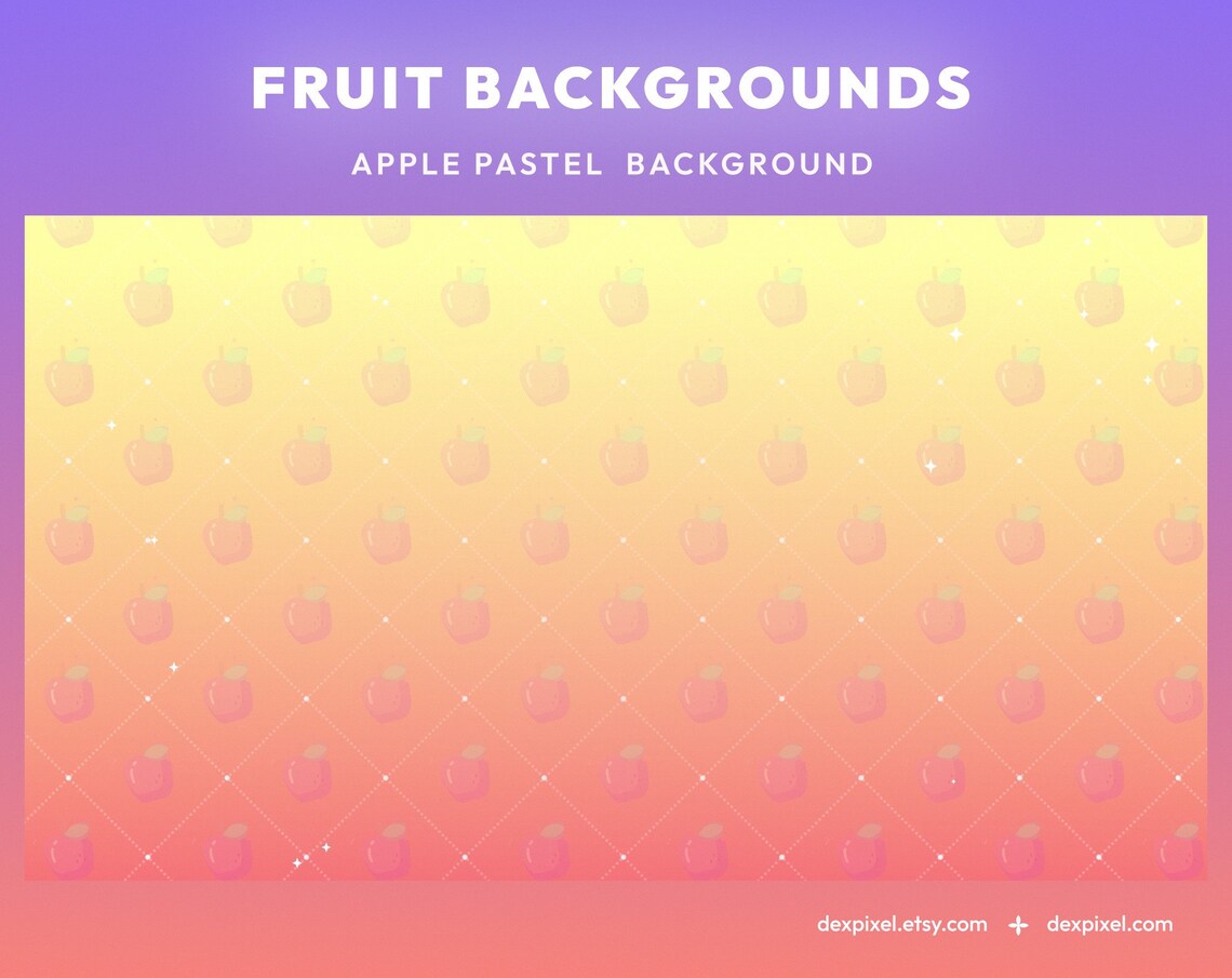 Animated Fruit Backgrounds Vtuber Stream Backgrounds | Pastel Animated ...