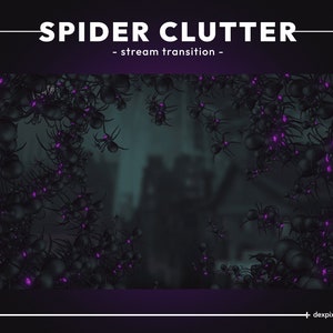 Spiders Stream Transition | Halloween Purple Eyes Spider | Scary Horror ...