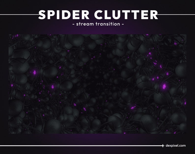 Spider Stream Transition | Purple Eyes, Horror OBS Twitch Scenes - Etsy