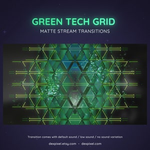 Glitch Grid Tech Green Technology Stream Transition | Glitchy ...