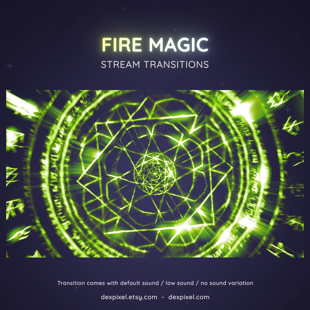 Green Fire Seal Magic Symbols Stream Transition | Magic Seal Stream ...