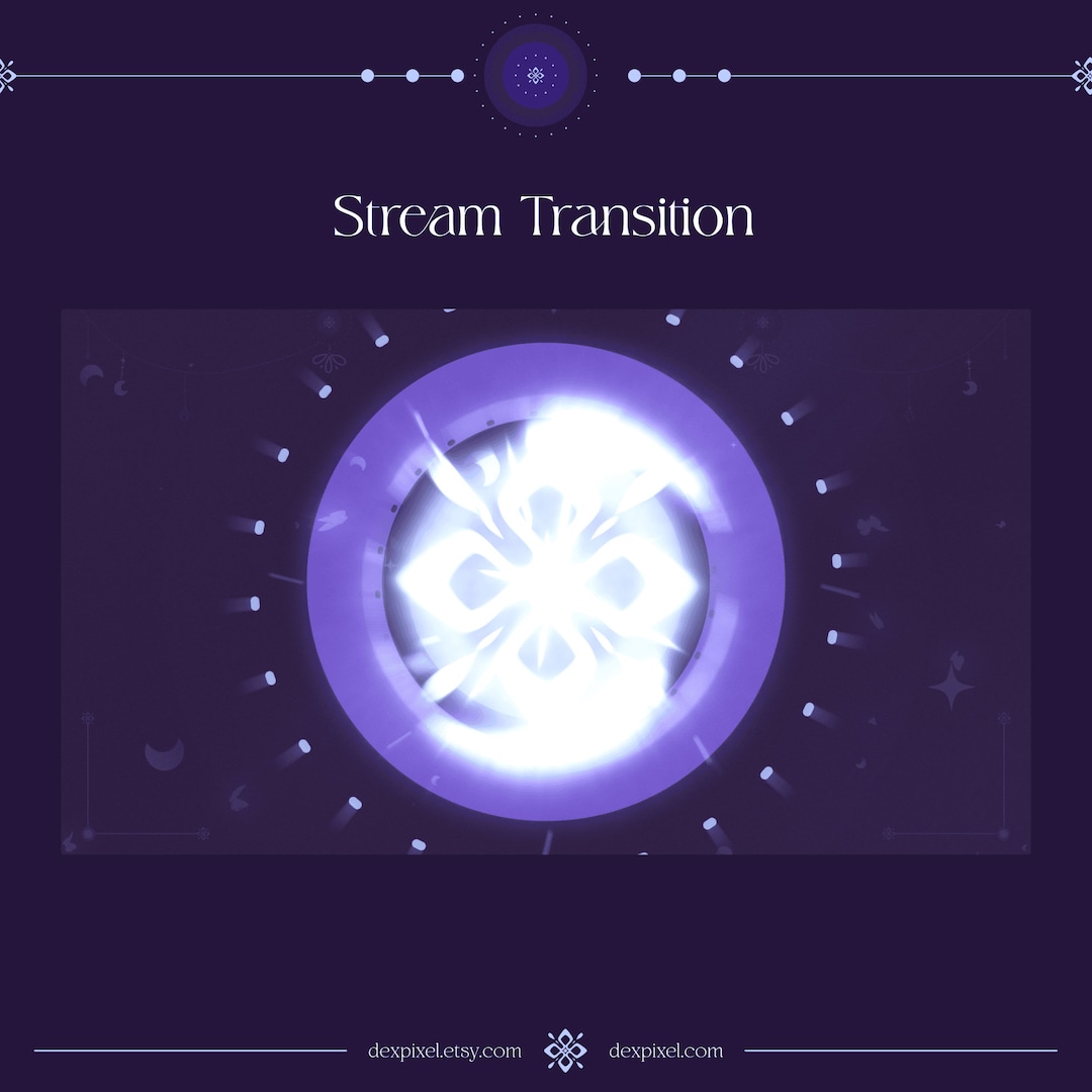 Pastel Purple Blue Lunar Charm Stream Transition | Beautiful Vtuber ...