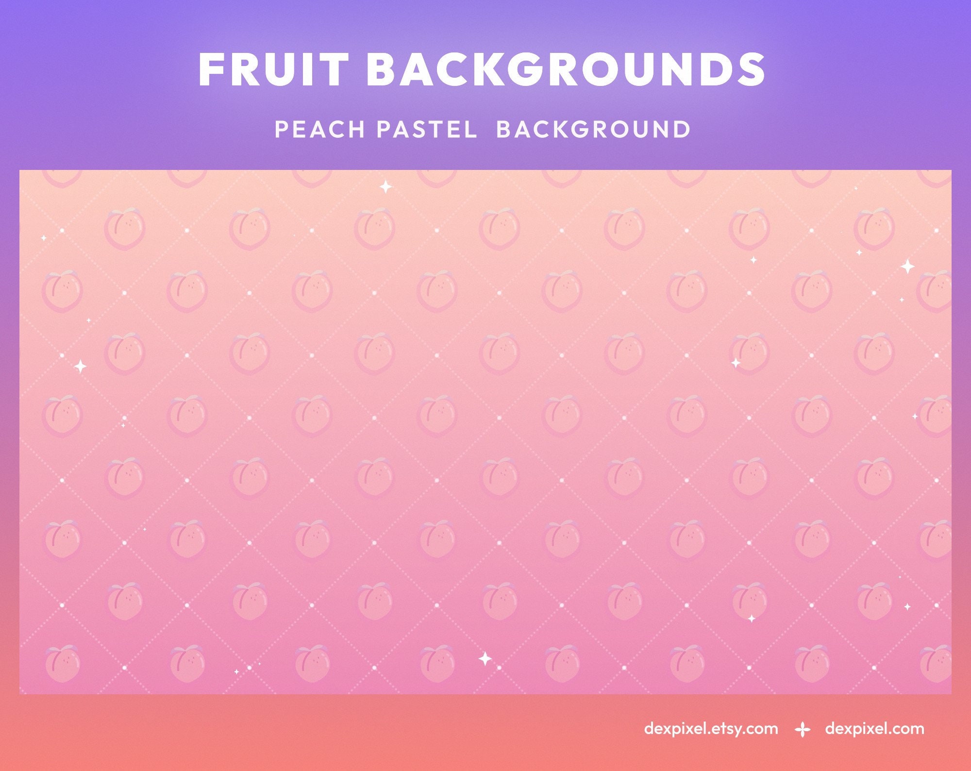 Animated Fruit Backgrounds Vtuber Stream Backgrounds | Pastel Animated ...