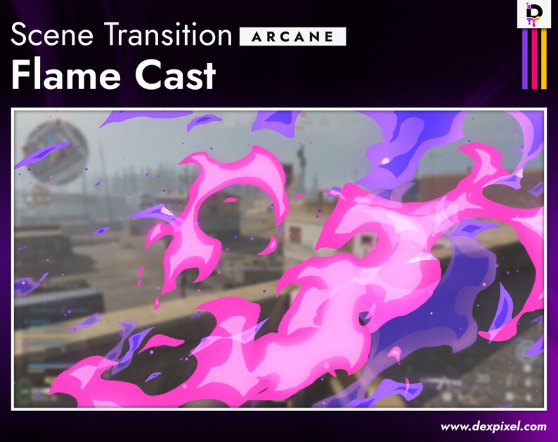 Fire Flame Cast Purple Pink Cartoon Transition Colorful - Etsy