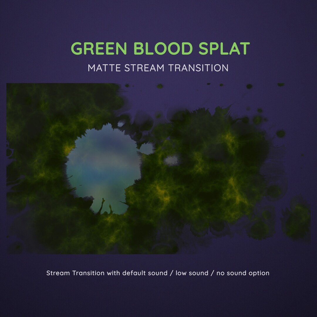 Zombie Green Splat Ink Matte Stream Transition | Halloween Spooky ...