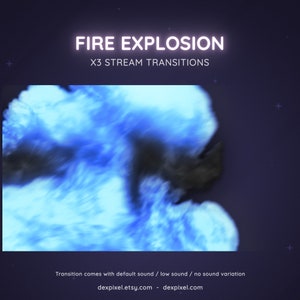 Fire Smoke Explosion Stream Transition | Orange, Green, Blue - Etsy ...