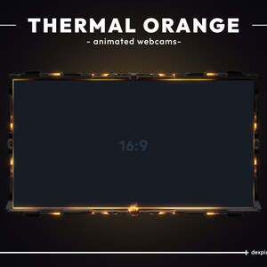 Orange Thermal Energy Animated Stream Webcam | Twitch Stream Overlay ...