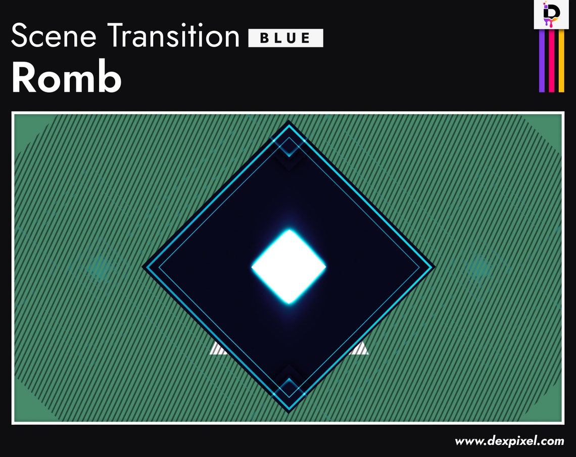 Blue Romb Sci-fi Stream Scene Transition. Blue OBS Stinger. - Etsy