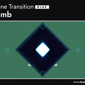 Blue Romb Sci-fi Stream Scene Transition. Blue OBS Stinger. - Etsy