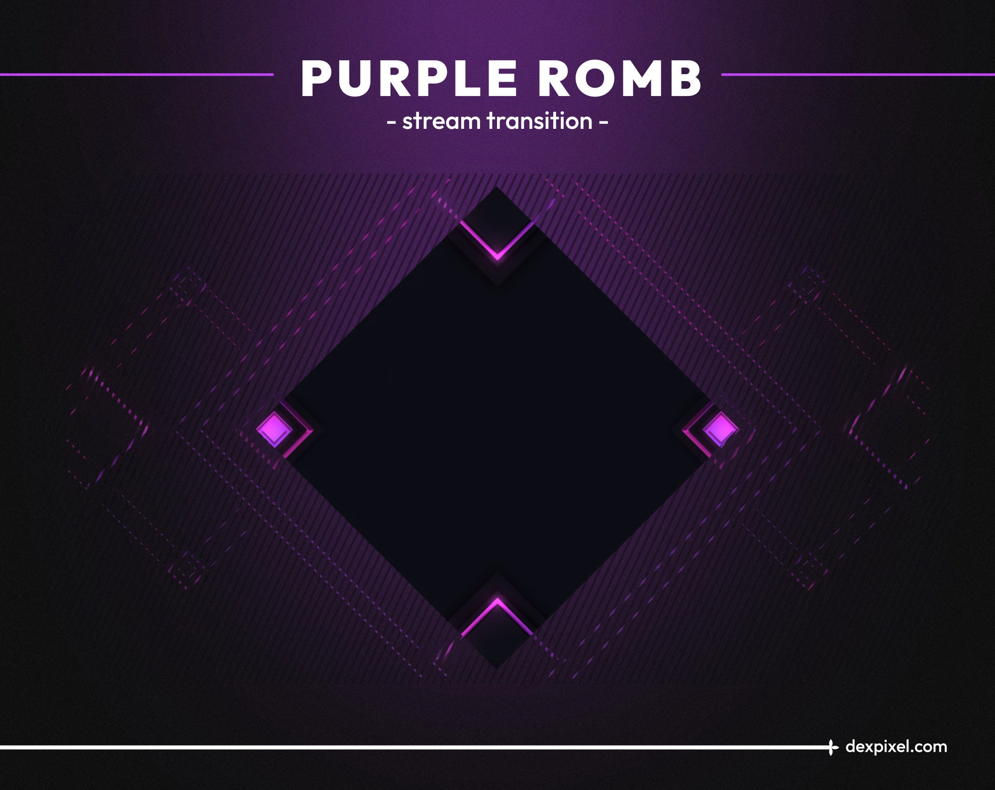 Purple Romb Sci-fi Stream Scene Transition | Blue OBS Stinger ...