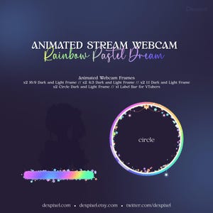 Rainbow Pastel Dream Webcam Frame | Cute Flowers Chatting Overlays ...