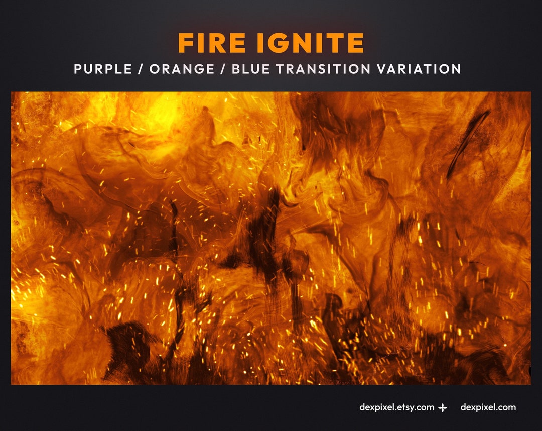 Fire Ignite Realistic Fire Burst Transition | X3 Colorful Stream ...