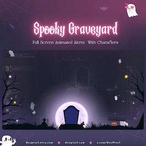 Spooky Graveyard Animated Stream Alerts | Halloween Characters Mummy ...