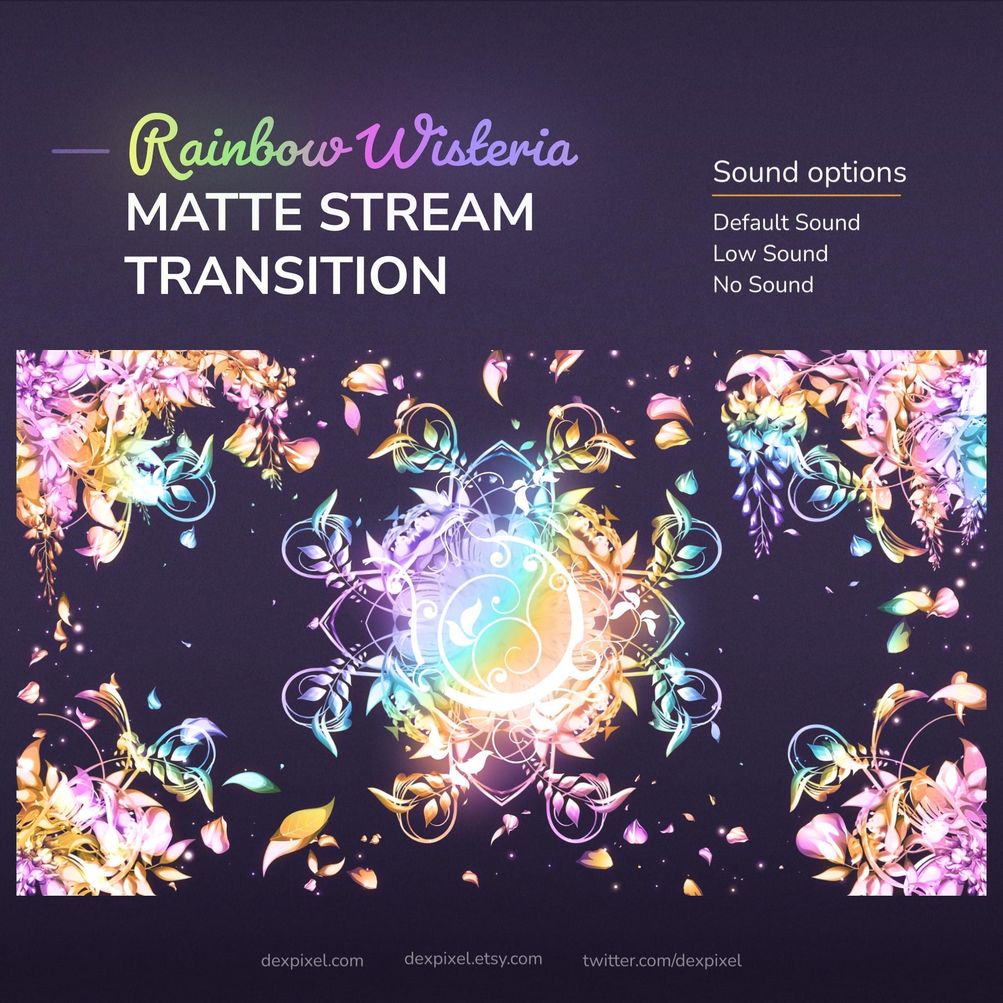 Rainbow Wisteria Matte Stream Transition – Animated OBS Stinger for ...