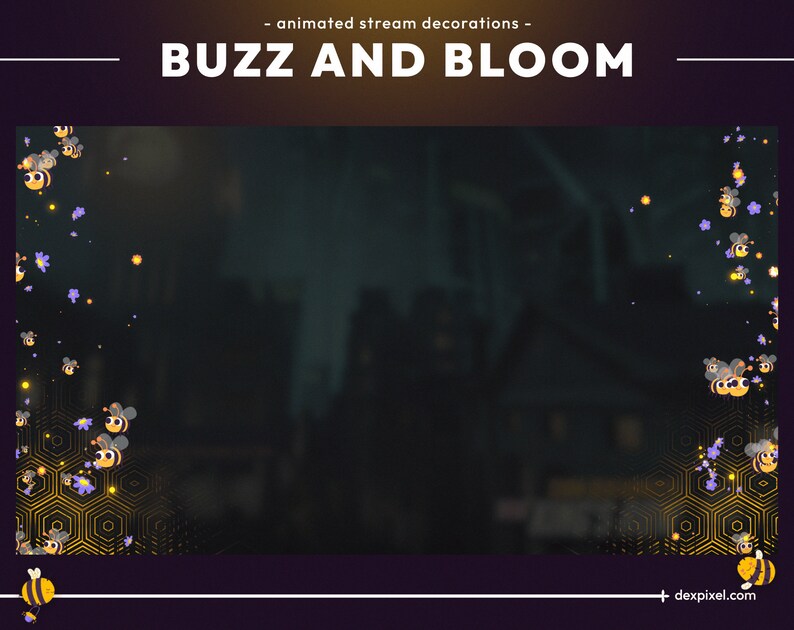 Buzz and Bloom Bees and Flowers Animated Decoration Stream - Etsy