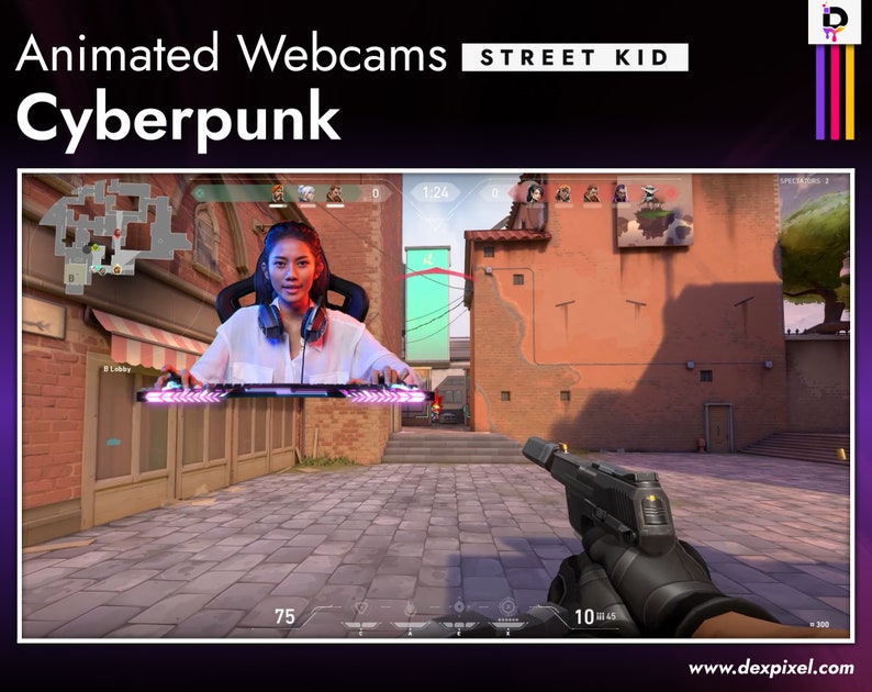 Cyberpunk Purple Animated Stream Webcam. Glitch Stream Came - Etsy
