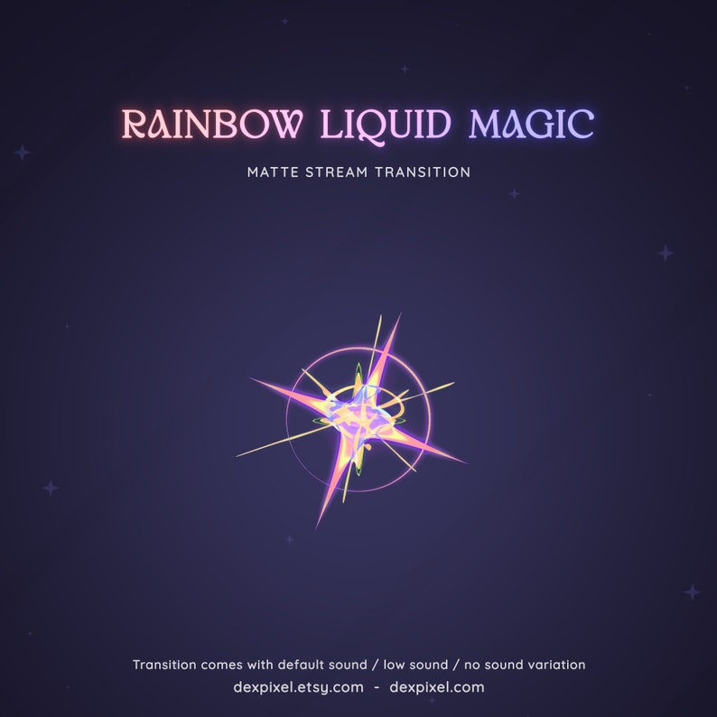 Rainbow Neon Pastel Liquid Magic Matte Stream Transition | Stars Sparks ...