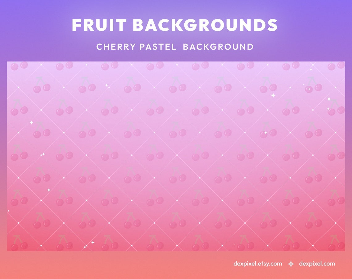 Animated Fruit Backgrounds Vtuber Stream Backgrounds | Pastel Animated ...
