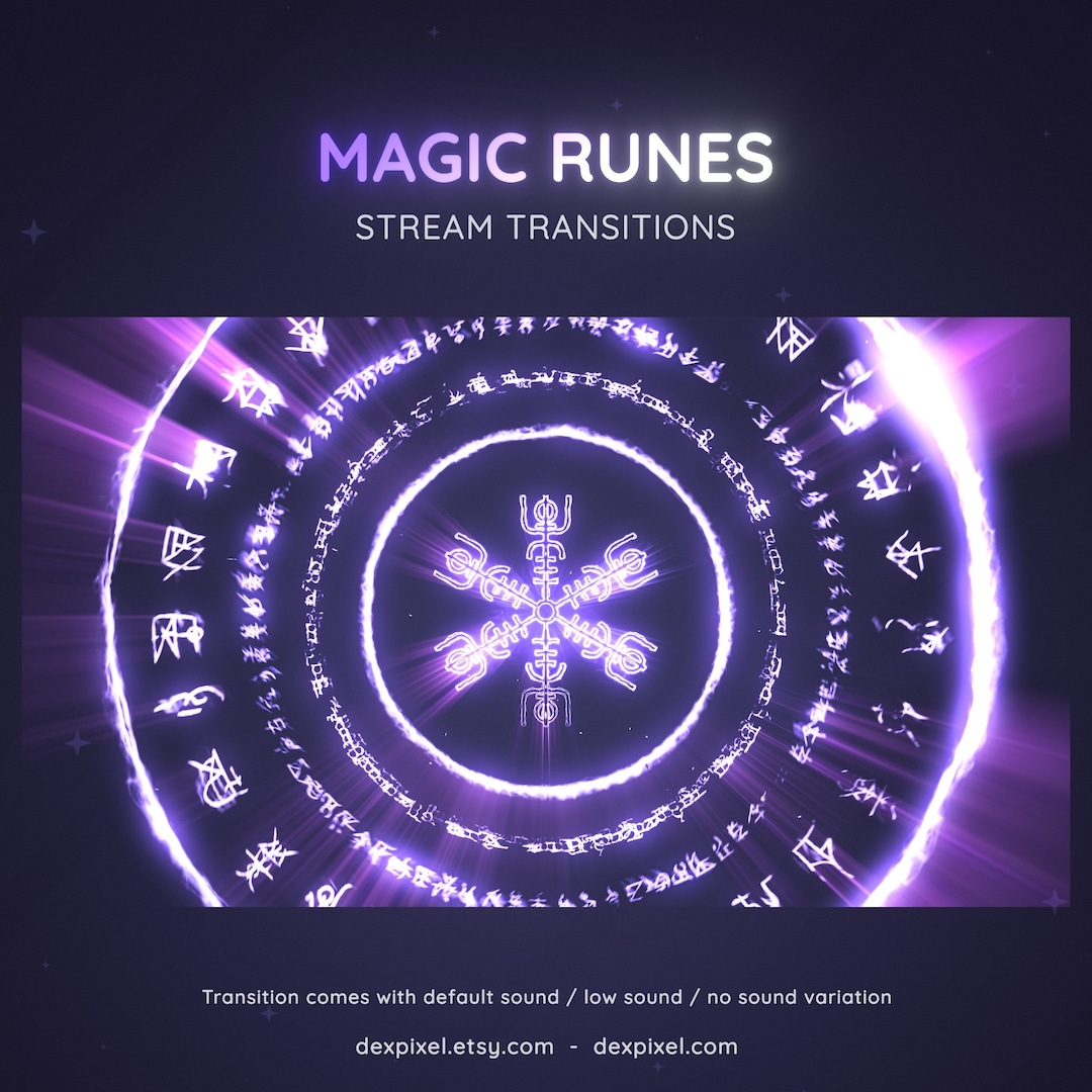 Purple Magic Rune Viking Seal Stream Transition | Magic Seal Stream ...