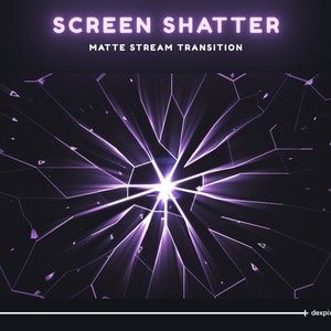 Purple Screen Shatter Matte Stream Transition Screen - Etsy